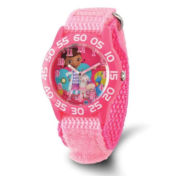 Disney | Accessories | Disney Girls Doc Mcstuffins Pink Strap Acrylic ...